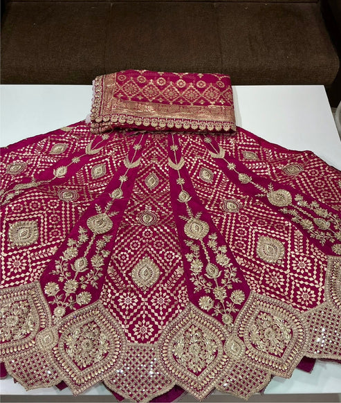 Royal Heirloom Siders Lehenga Set with Ornate Gold Detailing – DULARI